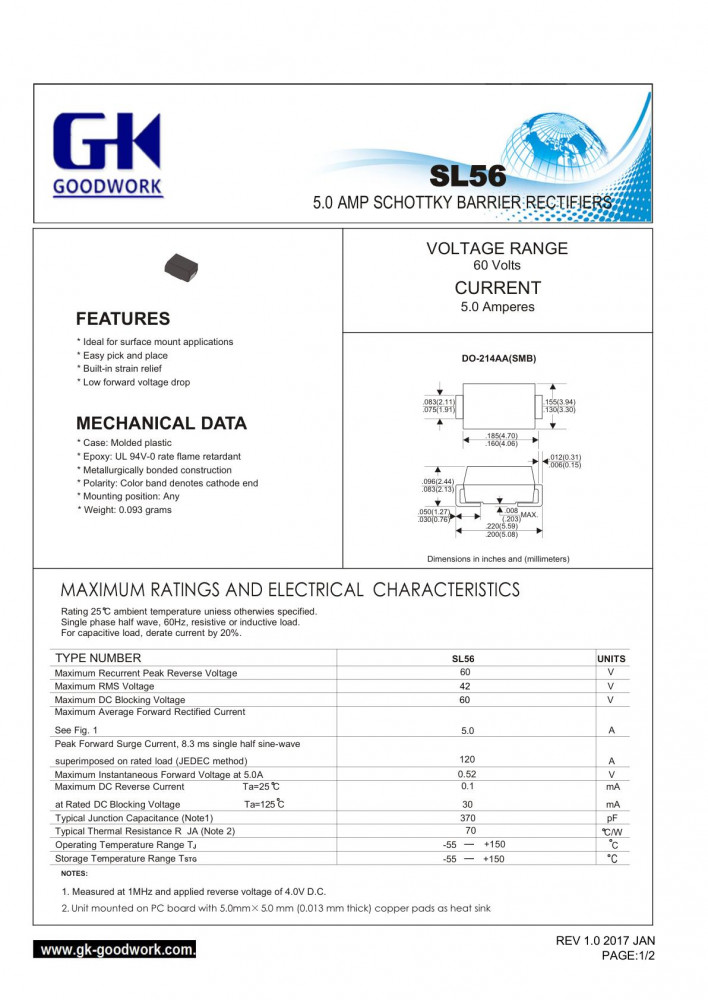 GOODWORK SL56 datasheet page 1