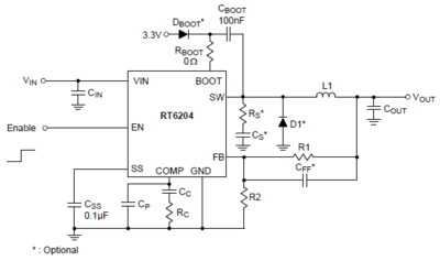 RT6206B - 5.5A, 18V, 650kHz, ACOTTM Synchronous Step-Down Converter