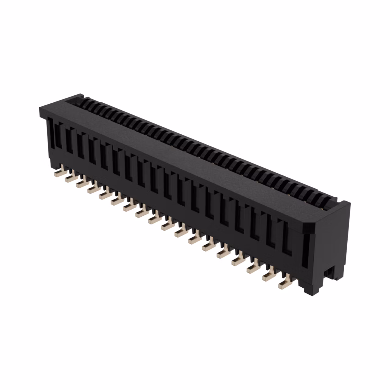 Easy-On FFC/FPC Connector, 0.50mm Pitch, Surface Mount, Vertical, Non-ZIF, Reverse Footprint, Tin Bismuth Plating, Long Terminal Type, Black, 36 Circuits for sale