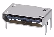Nano-Pitch I/O Connector, Vertical, Surface Mount, with Cap, 42 Circuits, Black