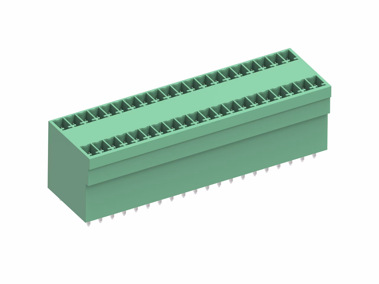 3.81mm Pitch Eurostyle Vertical PCB Header, 2 Rows, 20 Circuits for sale