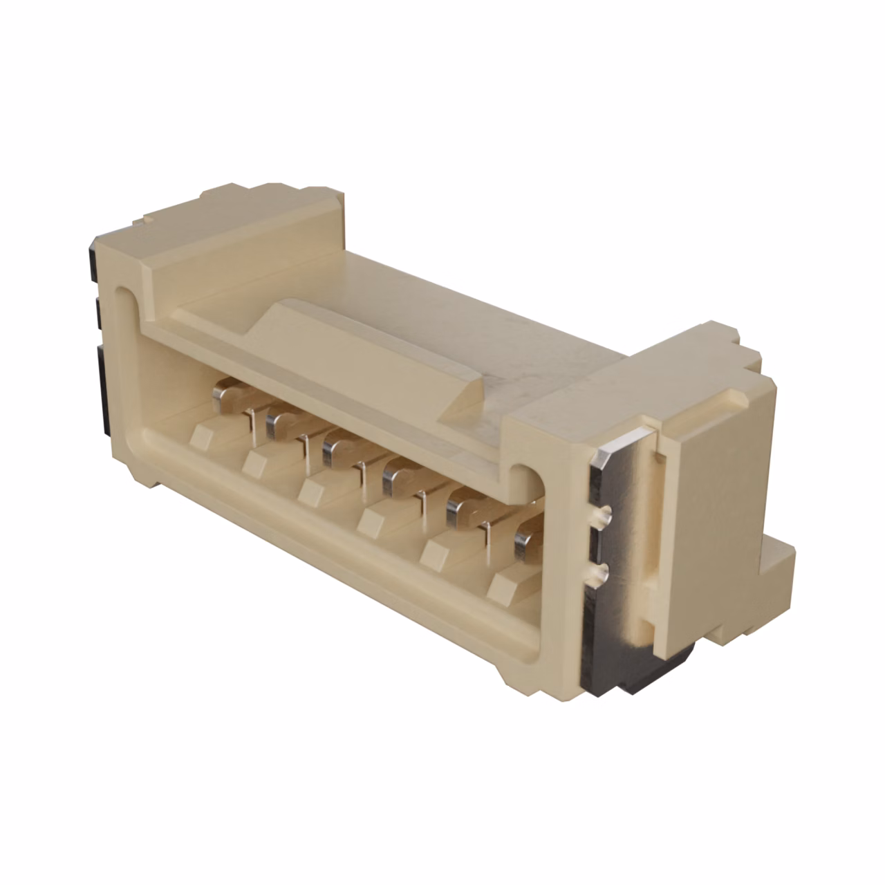 Micro-Lock 1.25mm Pitch Single-Row Right-Angle Header, Beige, 6 Circuits for sale