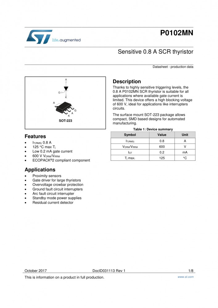 Technical document page 1