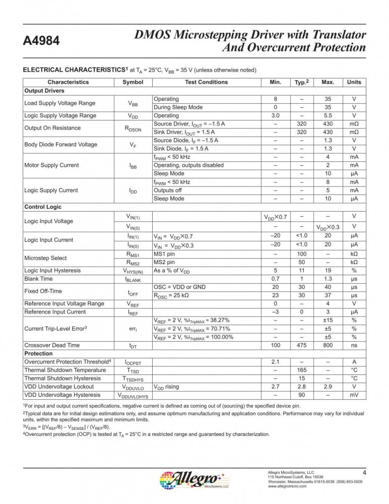 A4984 datasheet page 4