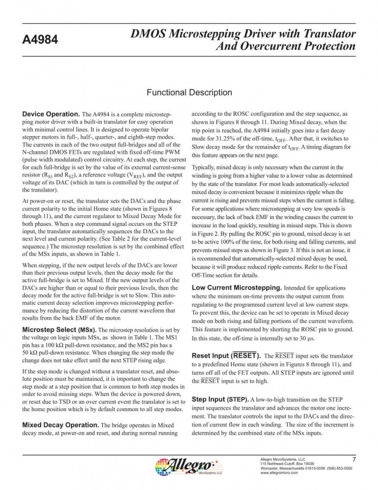 A4984 datasheet page 7