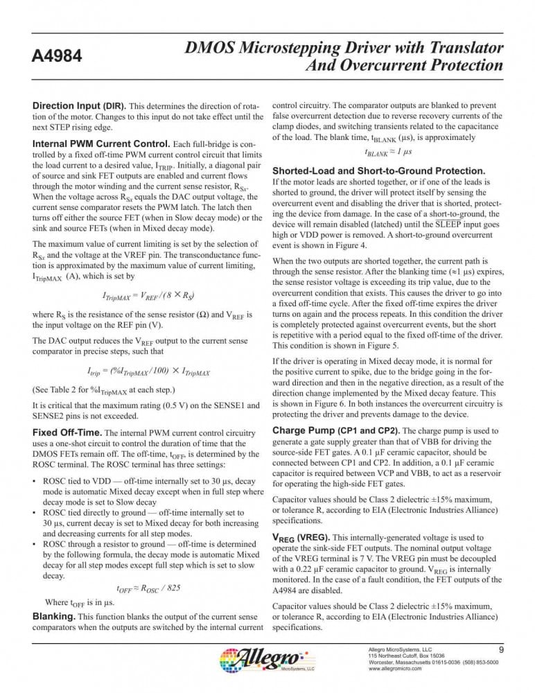 A4984 datasheet page 9