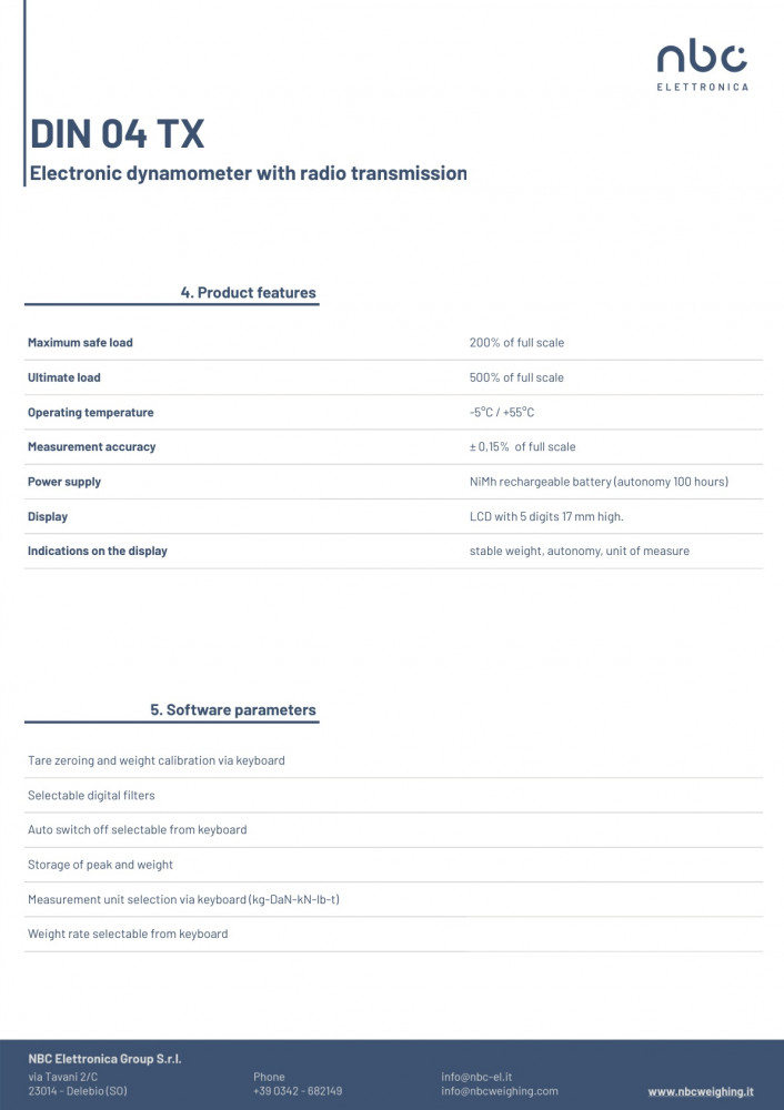 DIN04 TX product documentation page 2