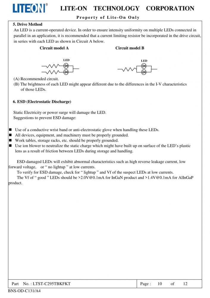 LTST-C295TBKFKT datasheet page 10