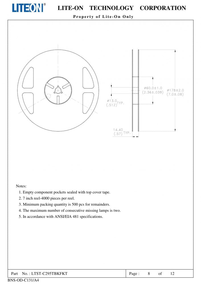 LTST-C295TBKFKT datasheet page 8