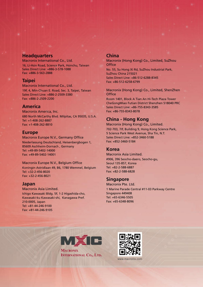 MXIC technical document page 10