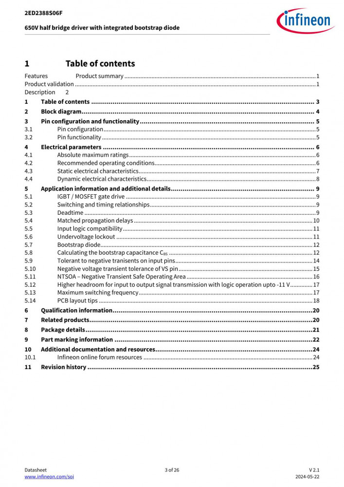 2ED2388S06F datasheet page 3