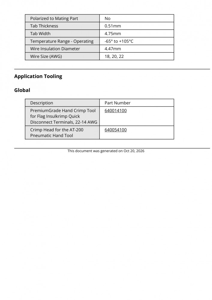 MOLEX 190070067 product document image, page 3