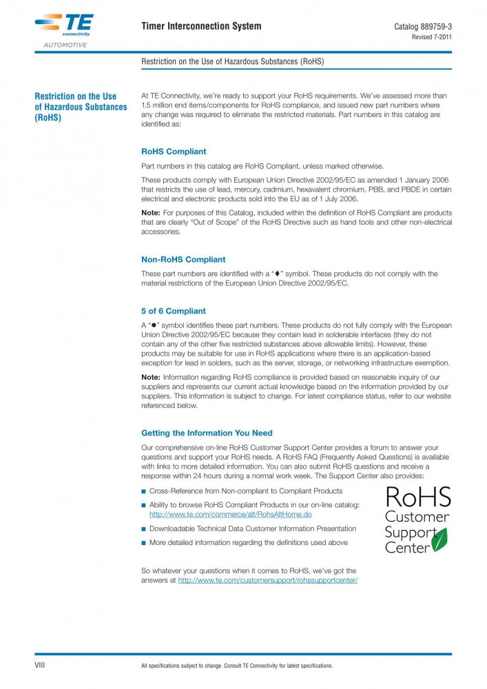DEUTSCH automotive interconnection literature page 10