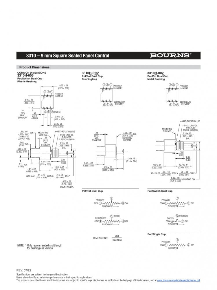 BOURNS 3310 datasheet page 5
