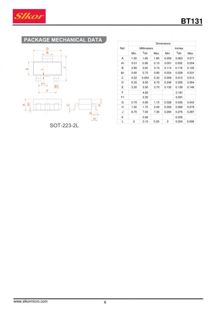 BT131-800 datasheet page 6