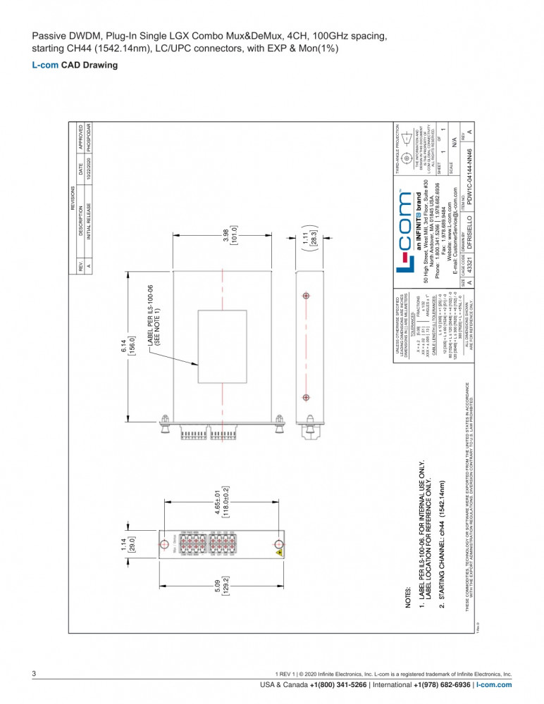 PDW1C-04144-NN46 technical documentation page 3