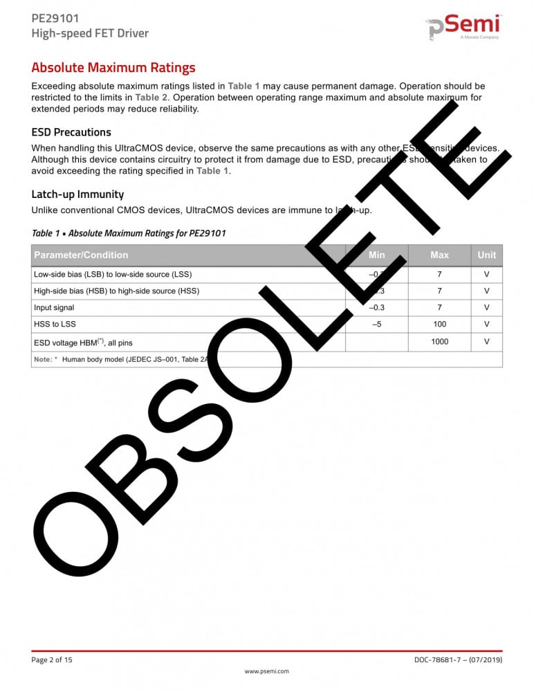 PE29101A-X datasheet page 2