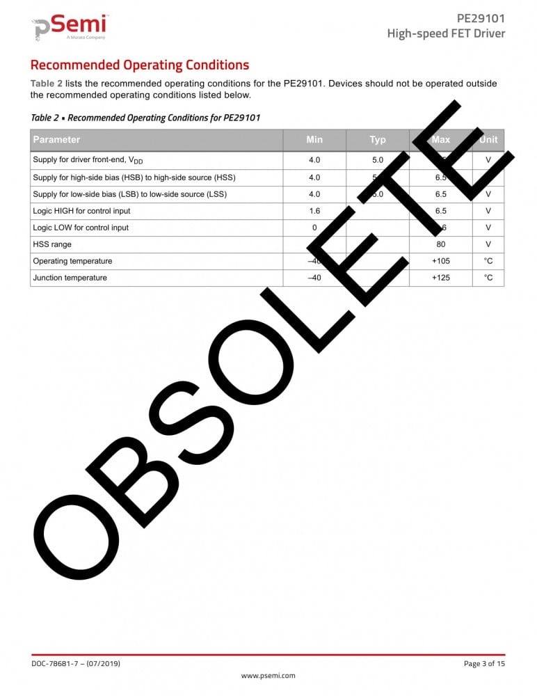 PE29101A-X datasheet page 3