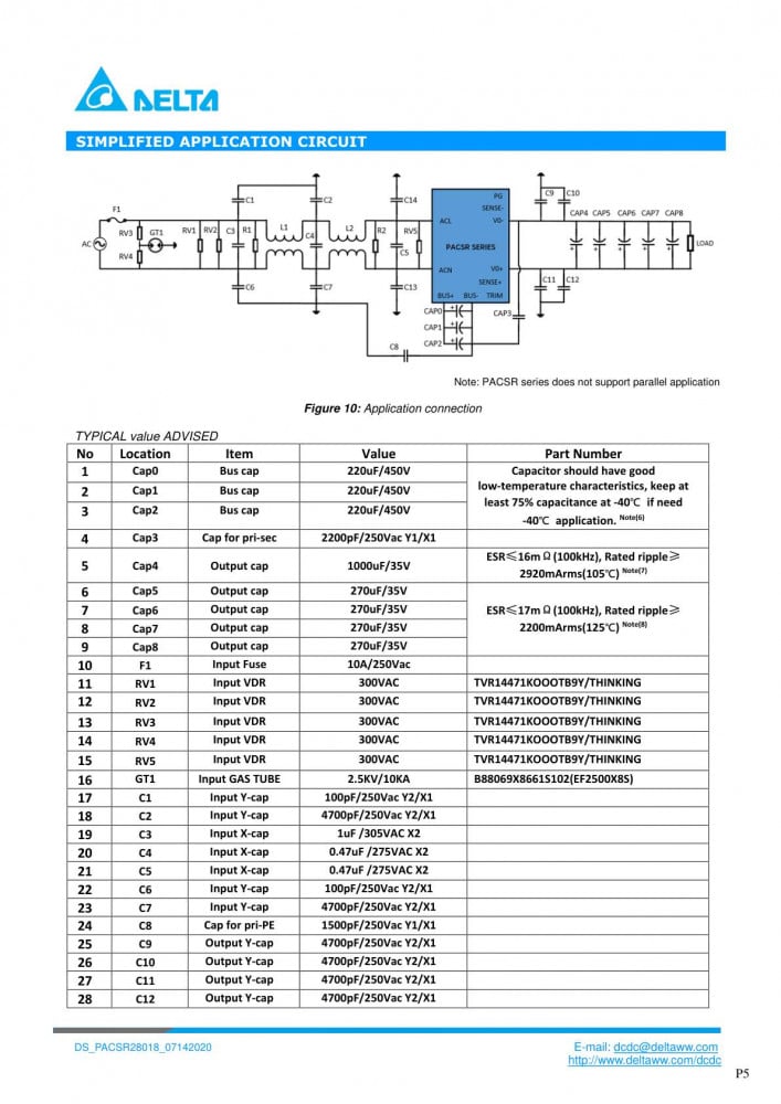 PACSR28018S datasheet page 5