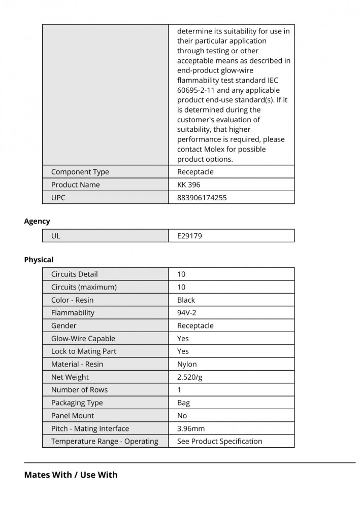 KK 508 connector specification preview, page 3