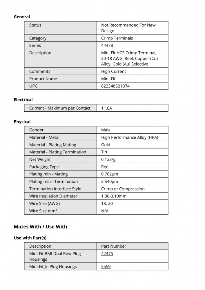 Product document preview, page 2