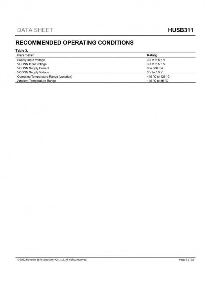 HUSB311BLA datasheet page 5