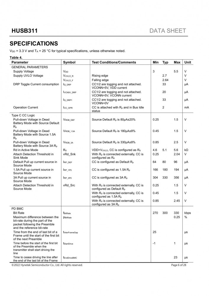 HUSB311BLA datasheet page 6