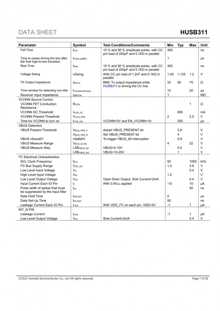 HUSB311BLA datasheet page 7