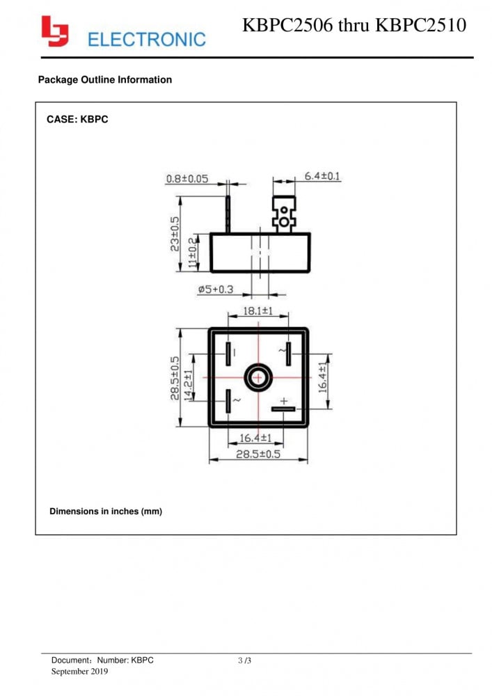 KBPC2510 datasheet page 3