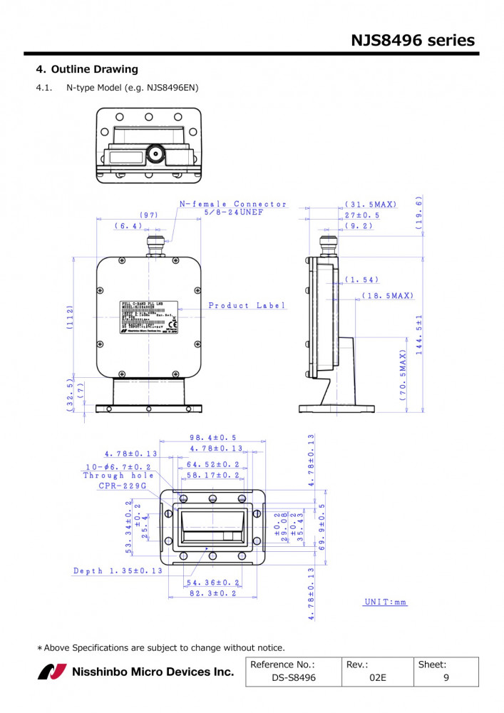 NJS8496 series datasheet page 9
