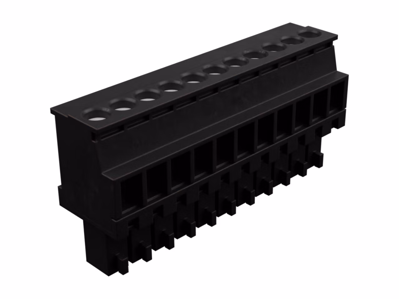 3.50mm Pitch Eurostyle Vertical Plug, with Standard Imprinting, Front Wire Entry, Black, 11 Circuits for sale