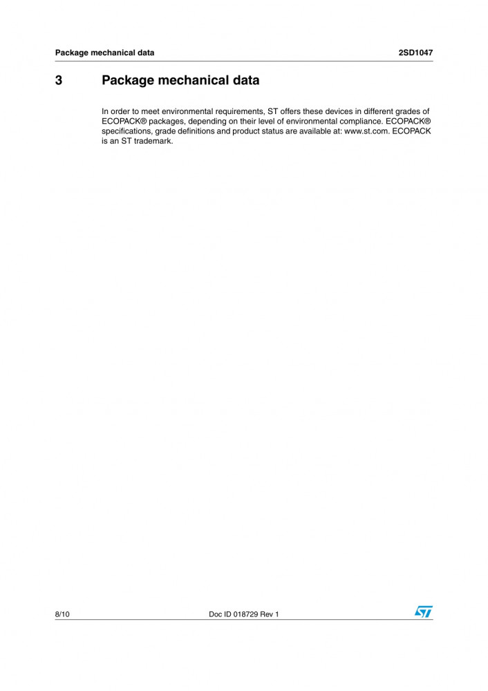2SD1047 datasheet page 8