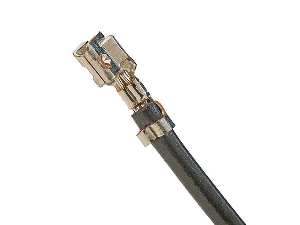 Pre-Crimped Lead Mini-Lock Female-to-Mini-Lock Female, Tin (Sn) Plating,  300.00mm Length, 22 AWG, Black
