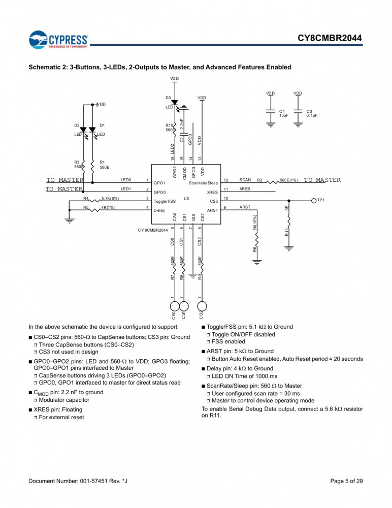 CY8CMBR2044 datasheet page 5