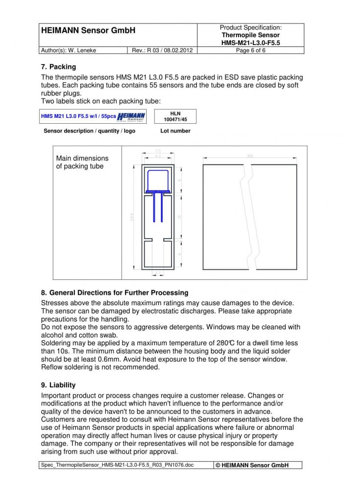 HMS M21 L3.0 F5.5 datasheet page 6