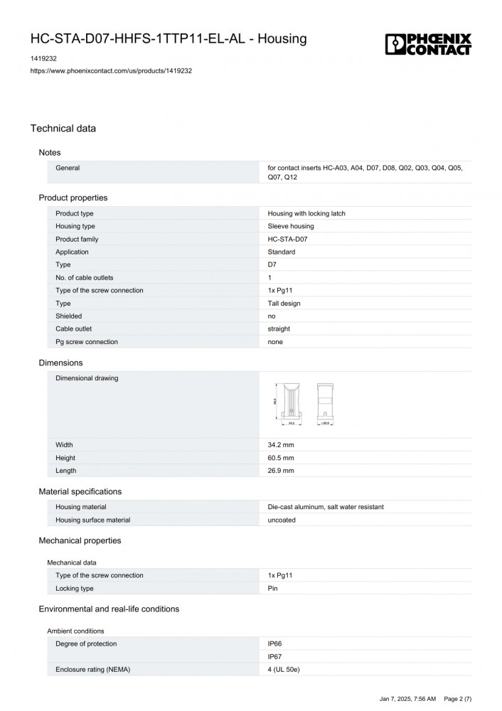 Phoenix Contact 1419232 technical document page 2