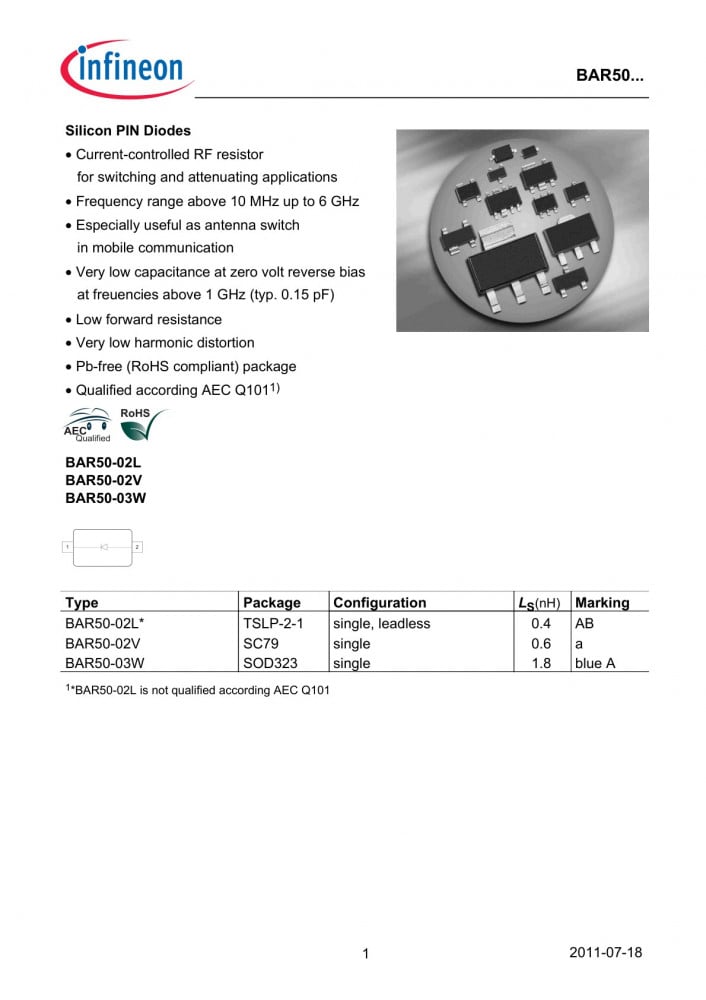BAR5002VH6327XTSA1 datasheet page 1