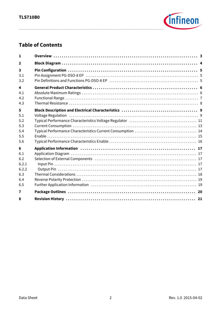 TLS710B0EJ V50 datasheet page 2