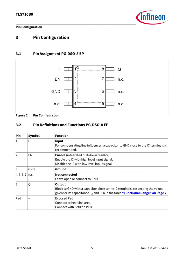TLS710B0EJ V50 datasheet page 5