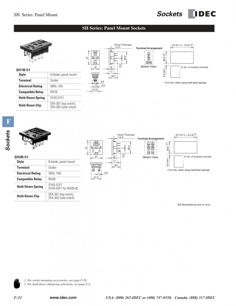 IDEC relay socket catalog page 2