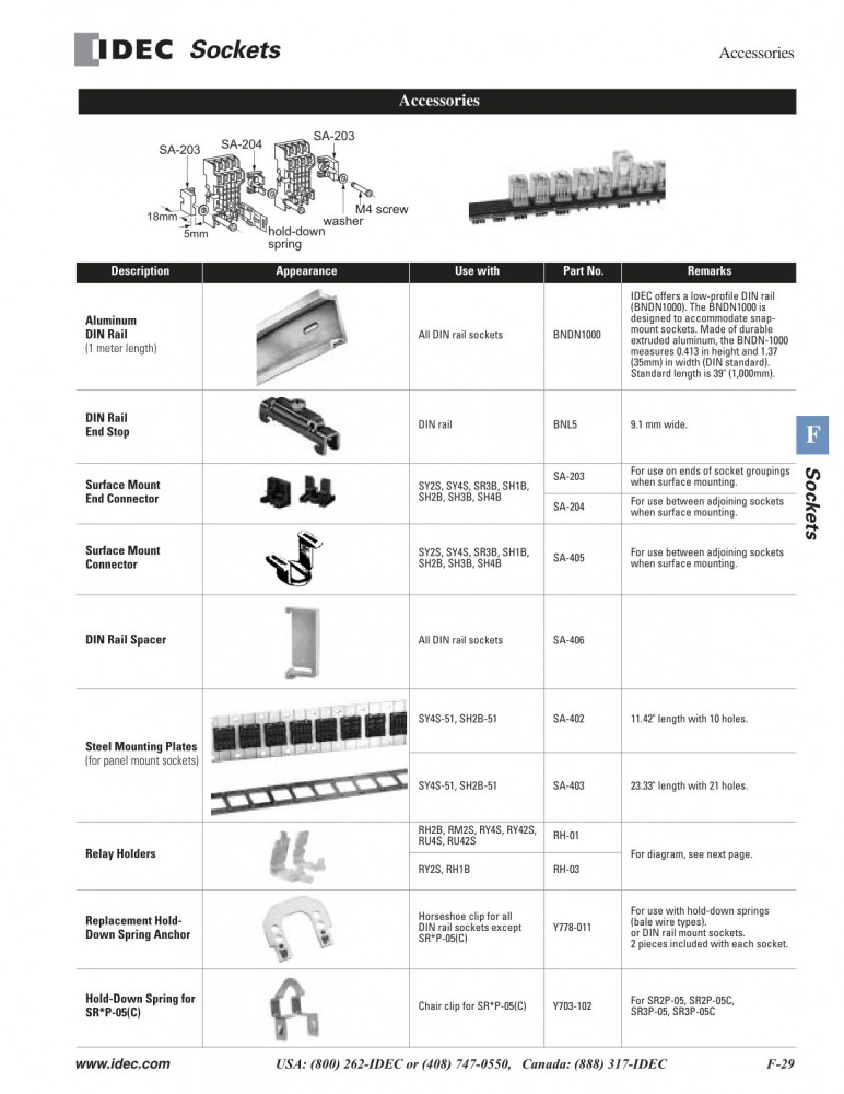 IDEC relay socket catalog page 5