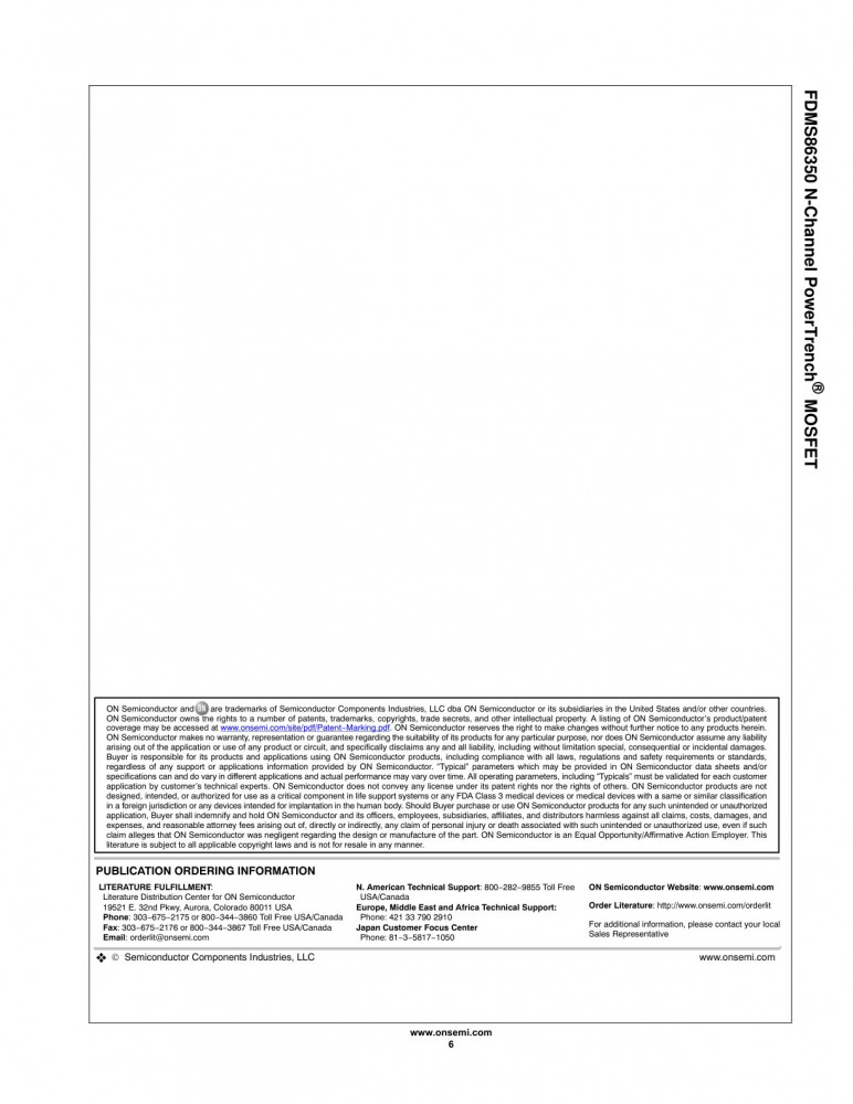FDMS86350 datasheet page 6