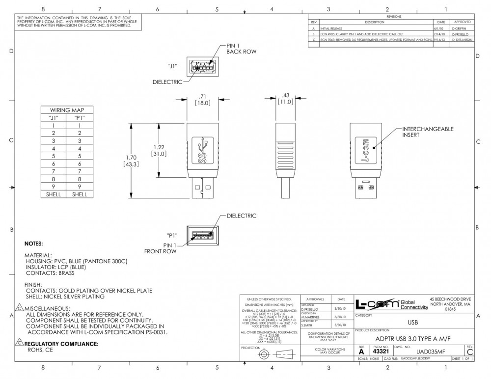 UAD035MF technical document preview