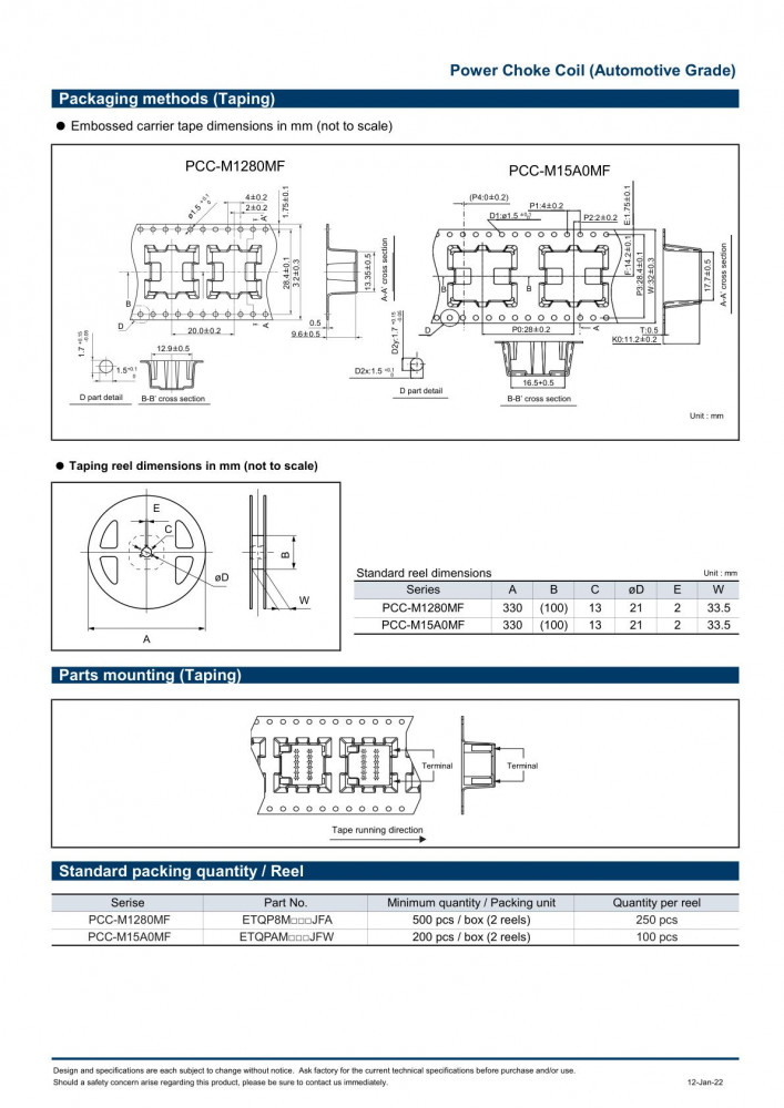 PANASONIC ETQP8M3R3JFA technical document page 8