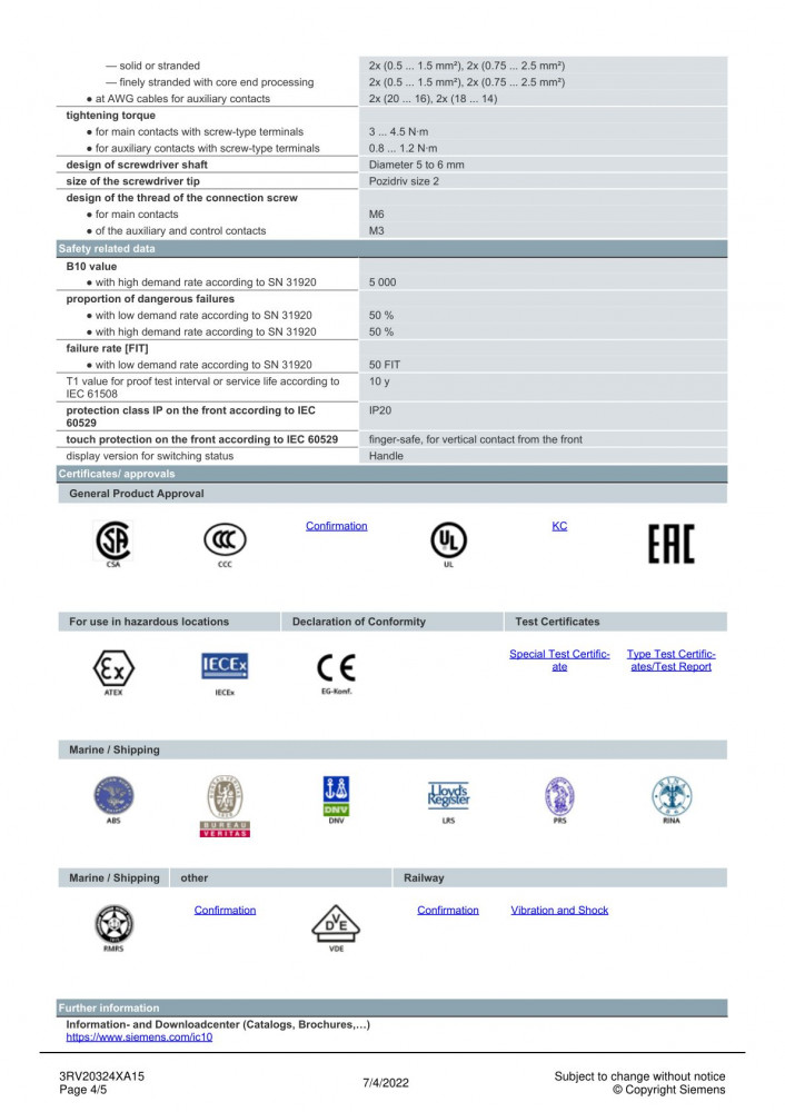 3RV20324XA15 technical document page 4