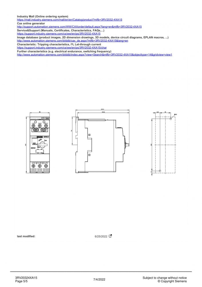 3RV20324XA15 technical document page 5