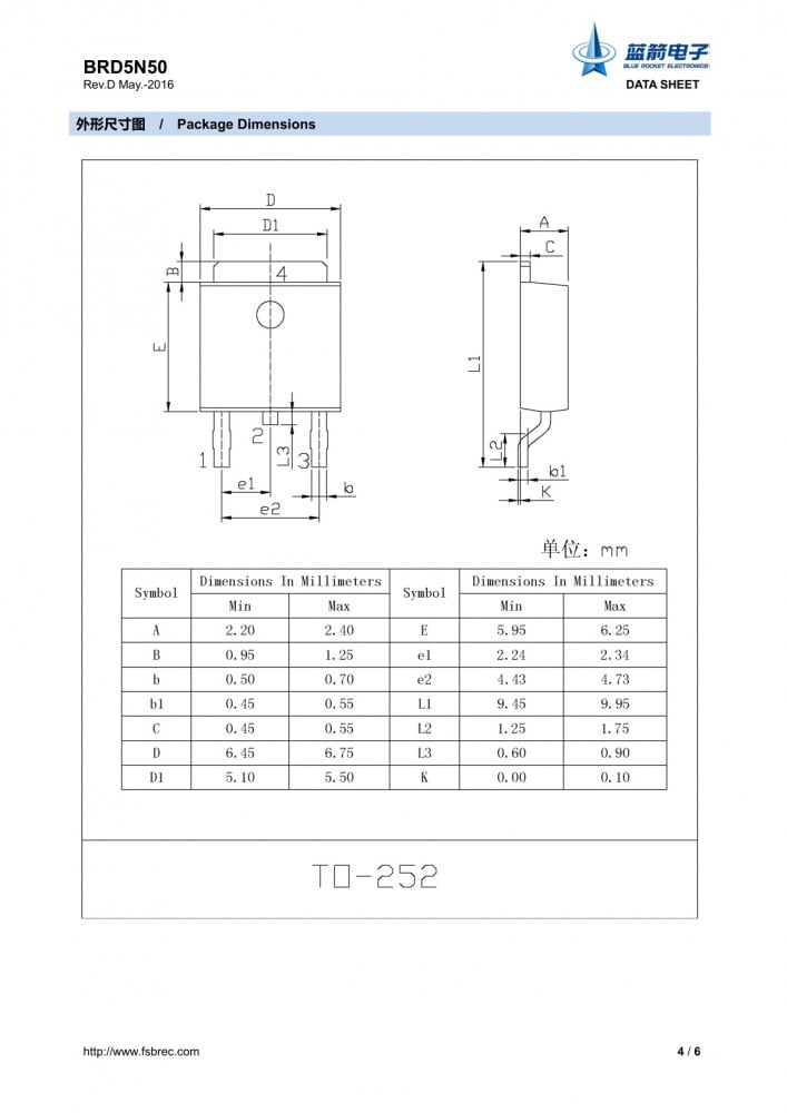BRD5N50 datasheet page 4