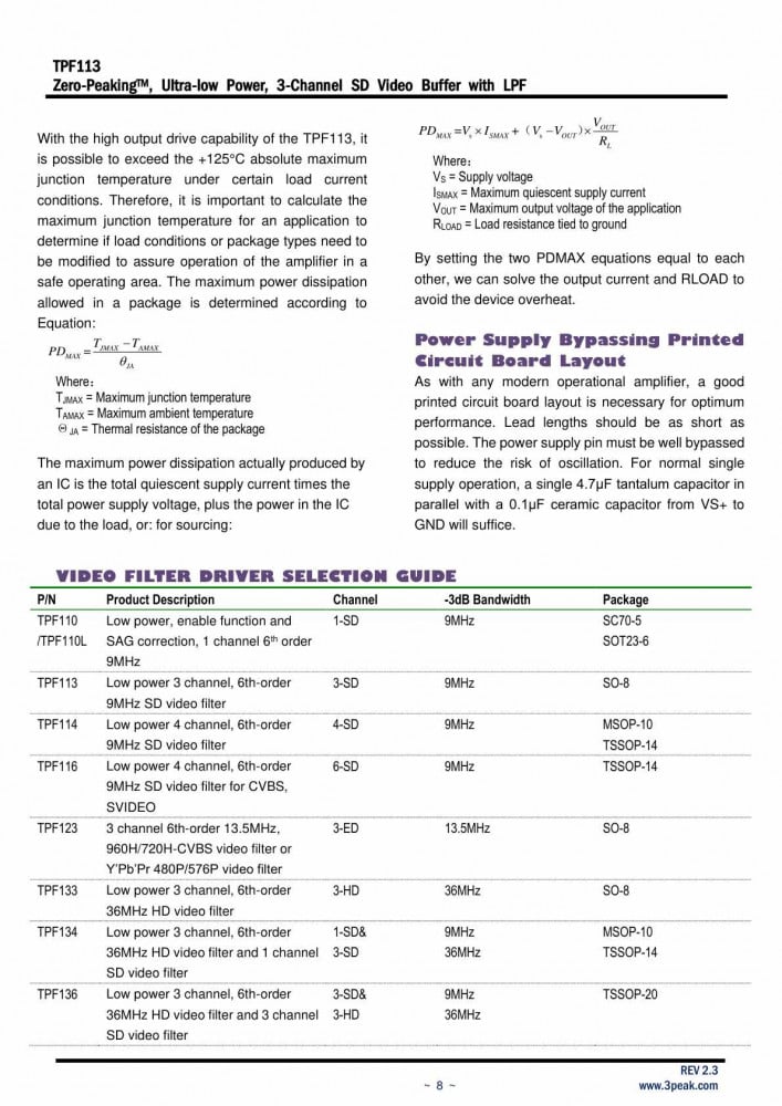TPF113-SR datasheet page 8