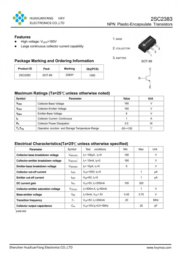 2SC2383 datasheet page 1