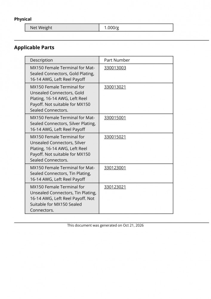 MOLEX 638082310 technical document preview, page 3